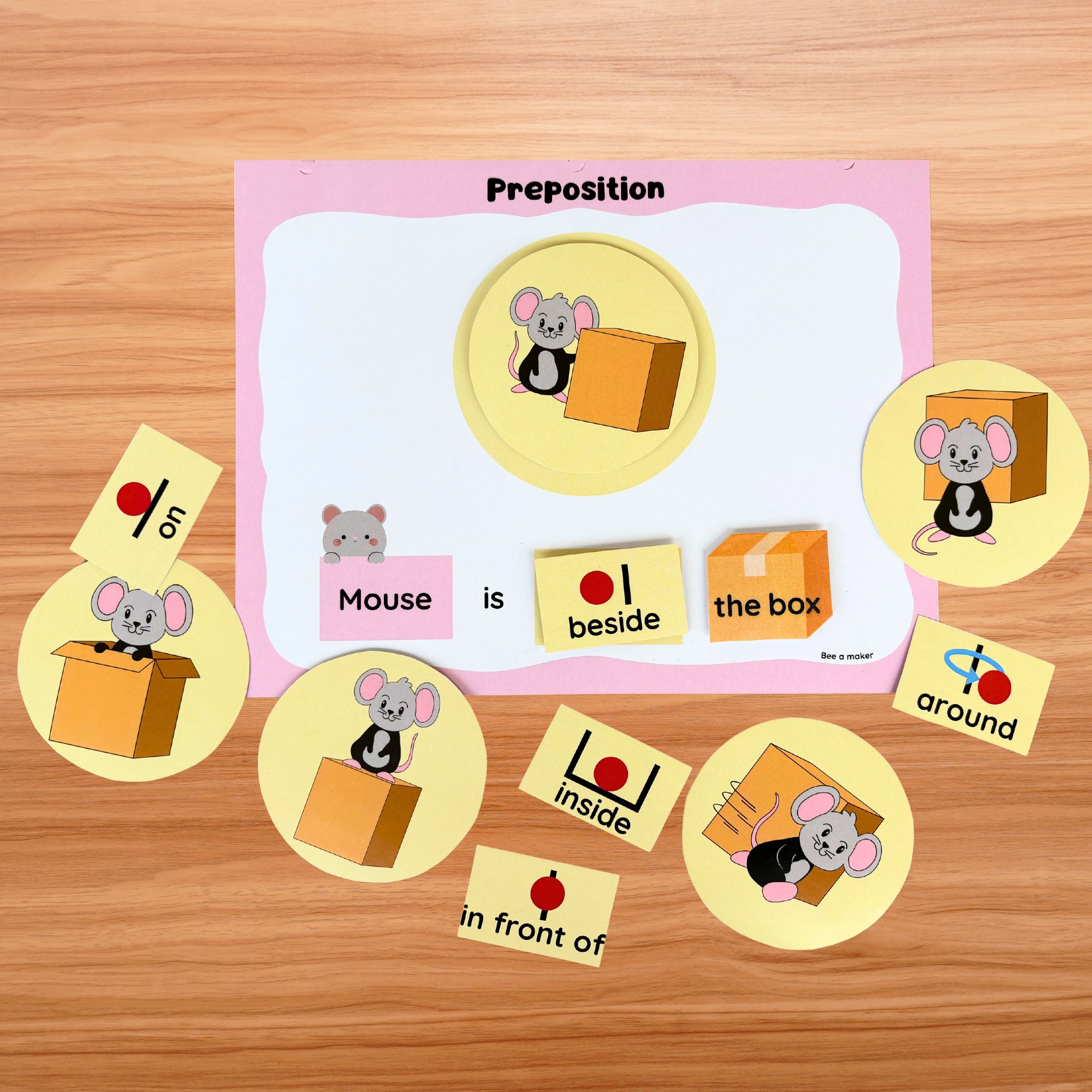 Preposition Busy Book Page - Etsy