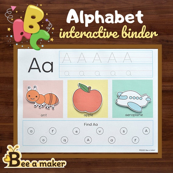 Alphabet Interactive Busy Book or Busy Binder for Toddlers | Etsy