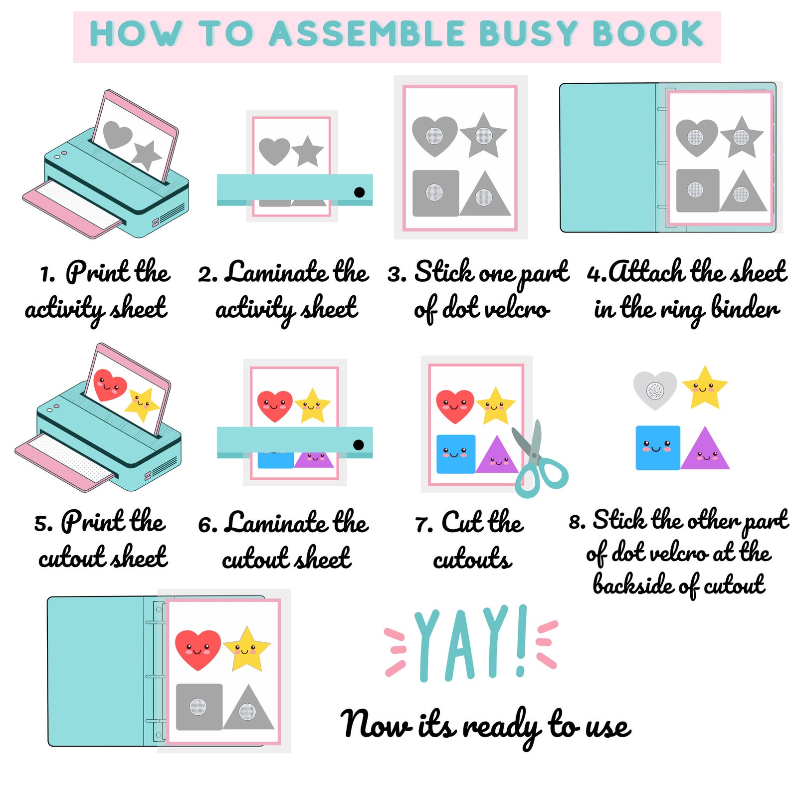 Busy Book Interactive Toddler/prek Learning Binder - Etsy