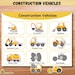 Construction Vehicles Busy Book Page | Printable Matching Game for Kids ...