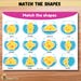 Match the Shapes Printable | Fish Shape Matching Velcro Game ...