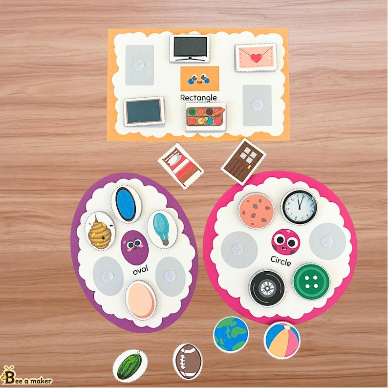 Shape Sorting Activity Pdf, Homeschool Activity, 2D Shapes Game, Shape ...