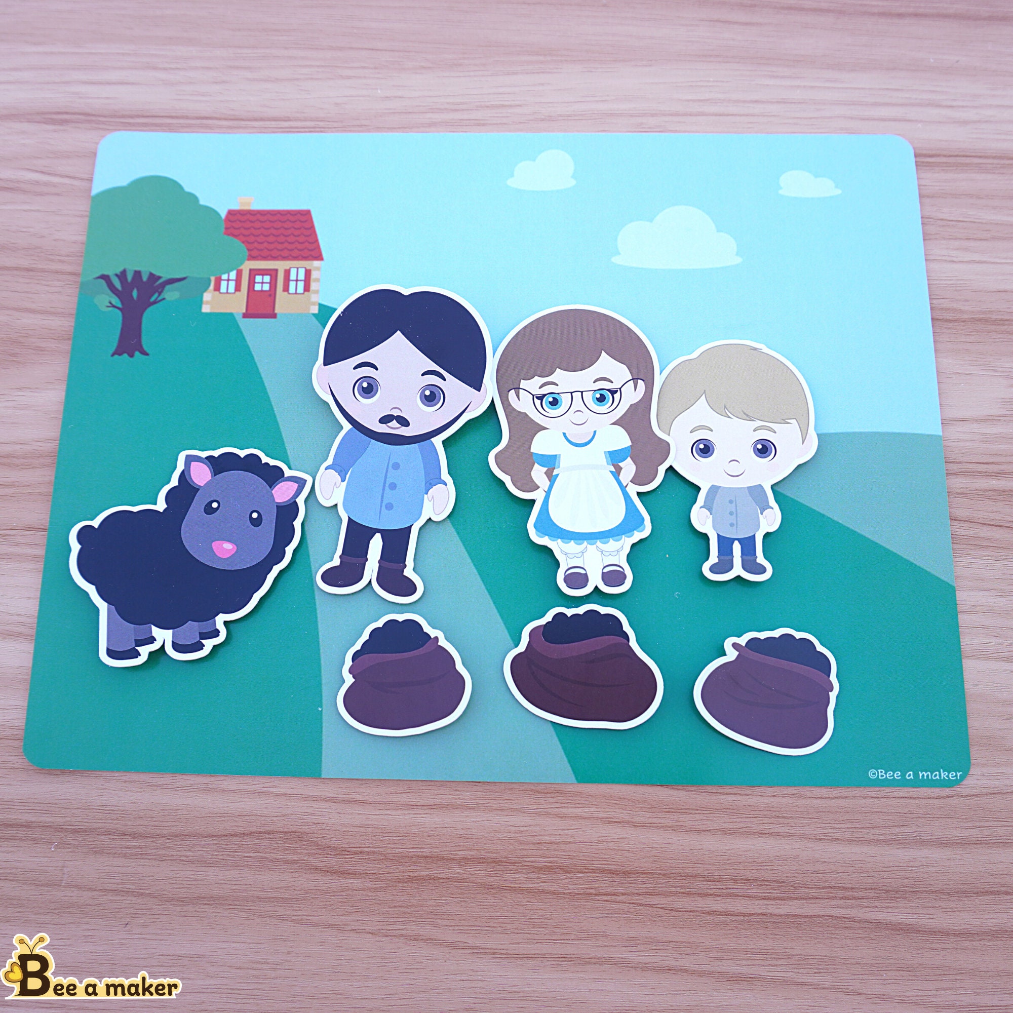 Baa Baa Black Sheep Nursery Rhyme Poster, Busy Book Page and Sequencing ...