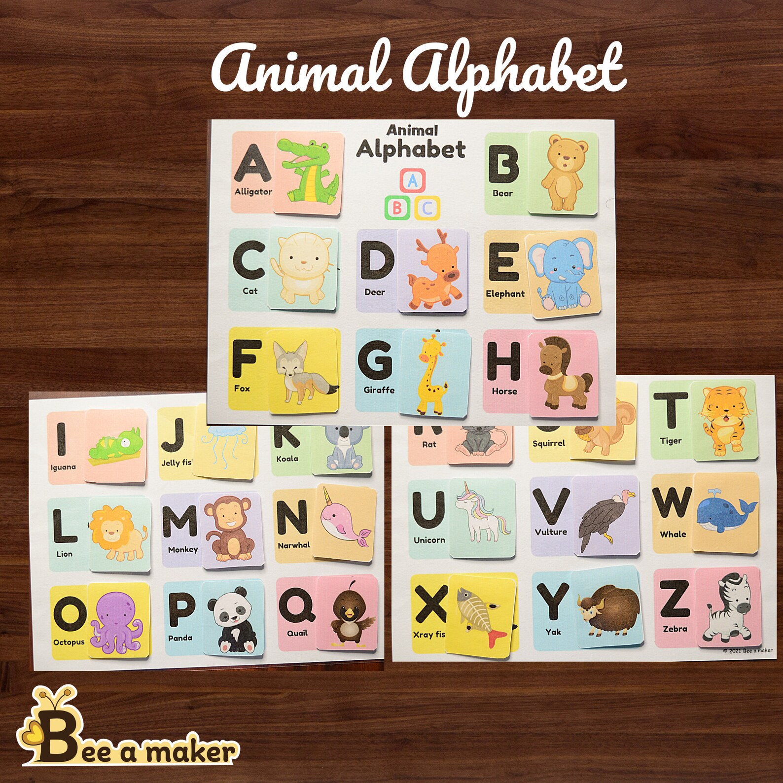 Animals busy book Habitats homes babies alphabets names | Etsy