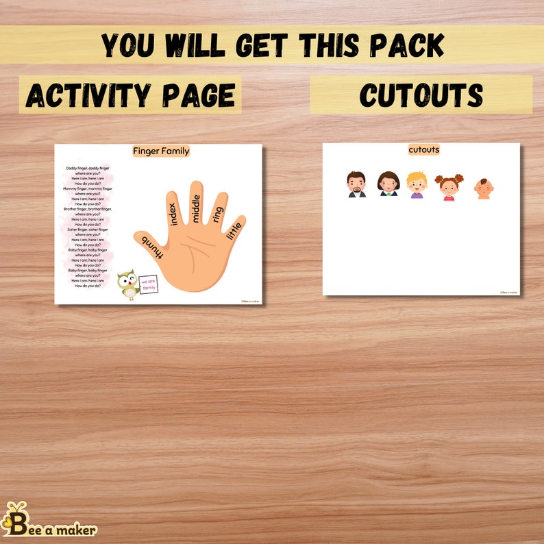 Finger Family Nursery Rhyme Busy Book Activity - Etsy