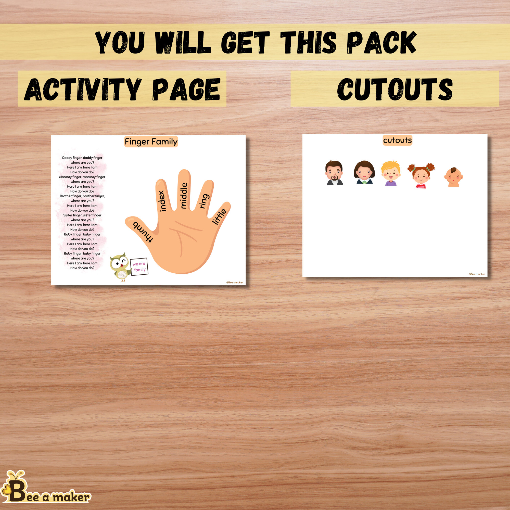 Finger Family Nursery Rhyme Busy Book Activity - Etsy