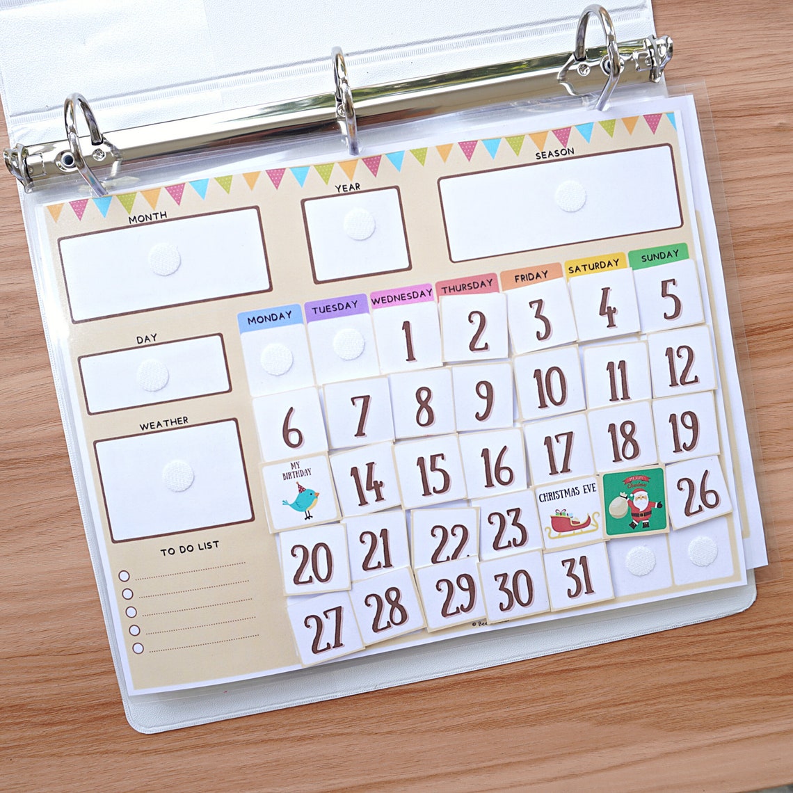 Perpetual Calendar Montessori Printable Calendar Classroom | Etsy