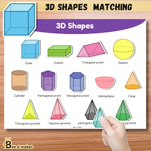 3D Shapes Busy Book Printable | Montessori Math Activity | Preschool ...