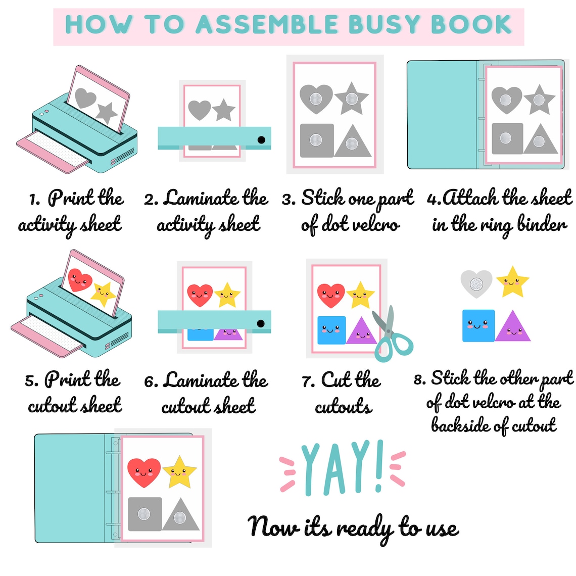 Alphabet Beginning Sounds Busy Book Printable Pdf Page, Preschool ...