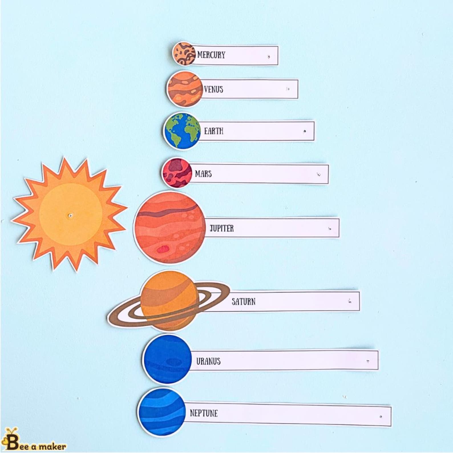 Solar System Spinner Craft | Educational DIY Kit for Kids | Moveable ...