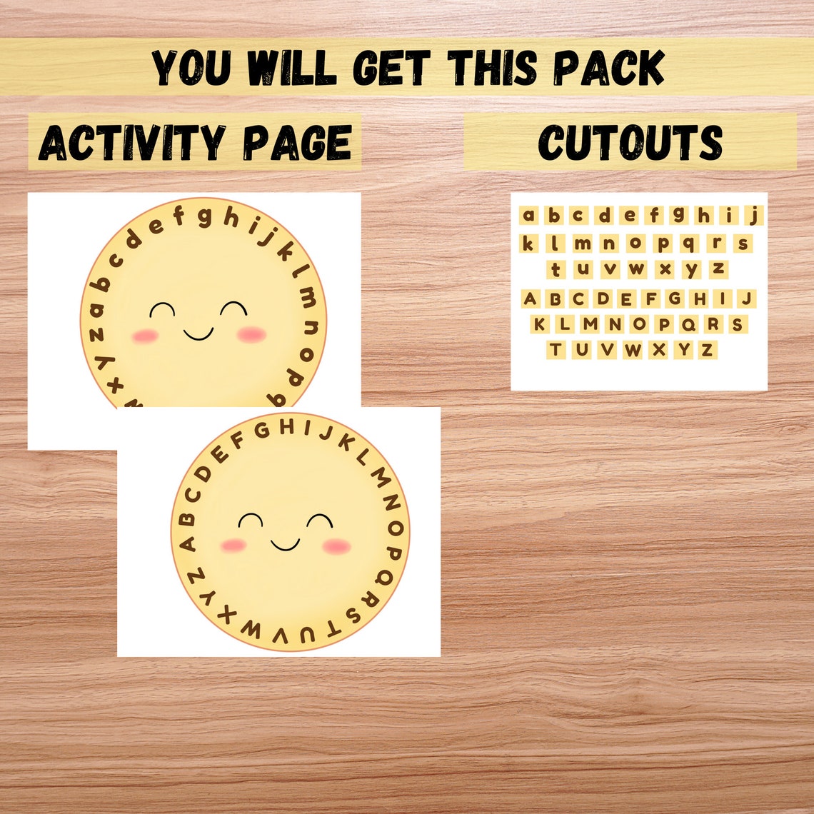 Alphabet Matching Wheel - Etsy