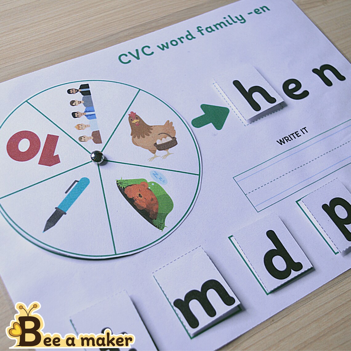 CVC Word Family Interactive Busy Book - Etsy