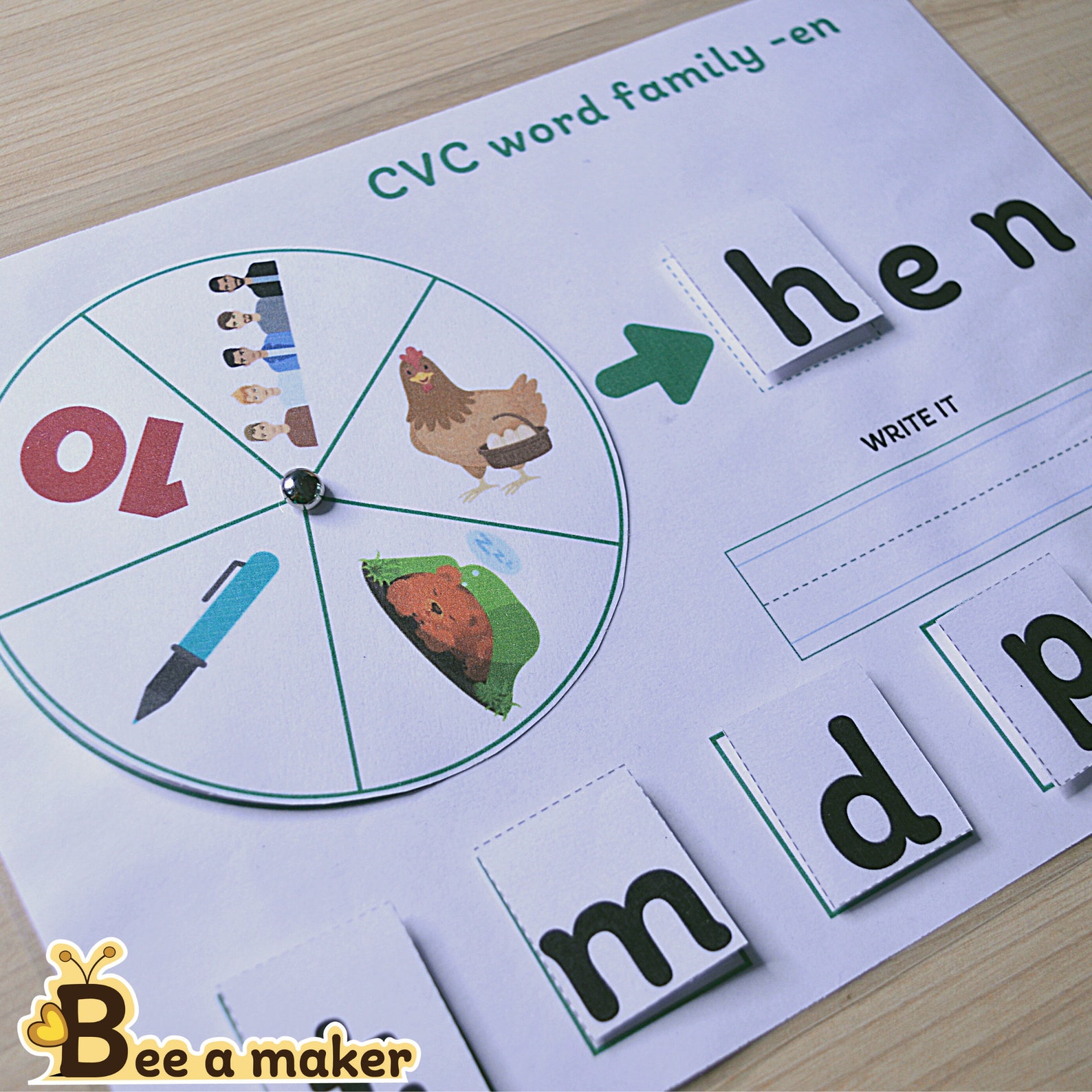 CVC Word Family Interactive Busy Book - Etsy Canada