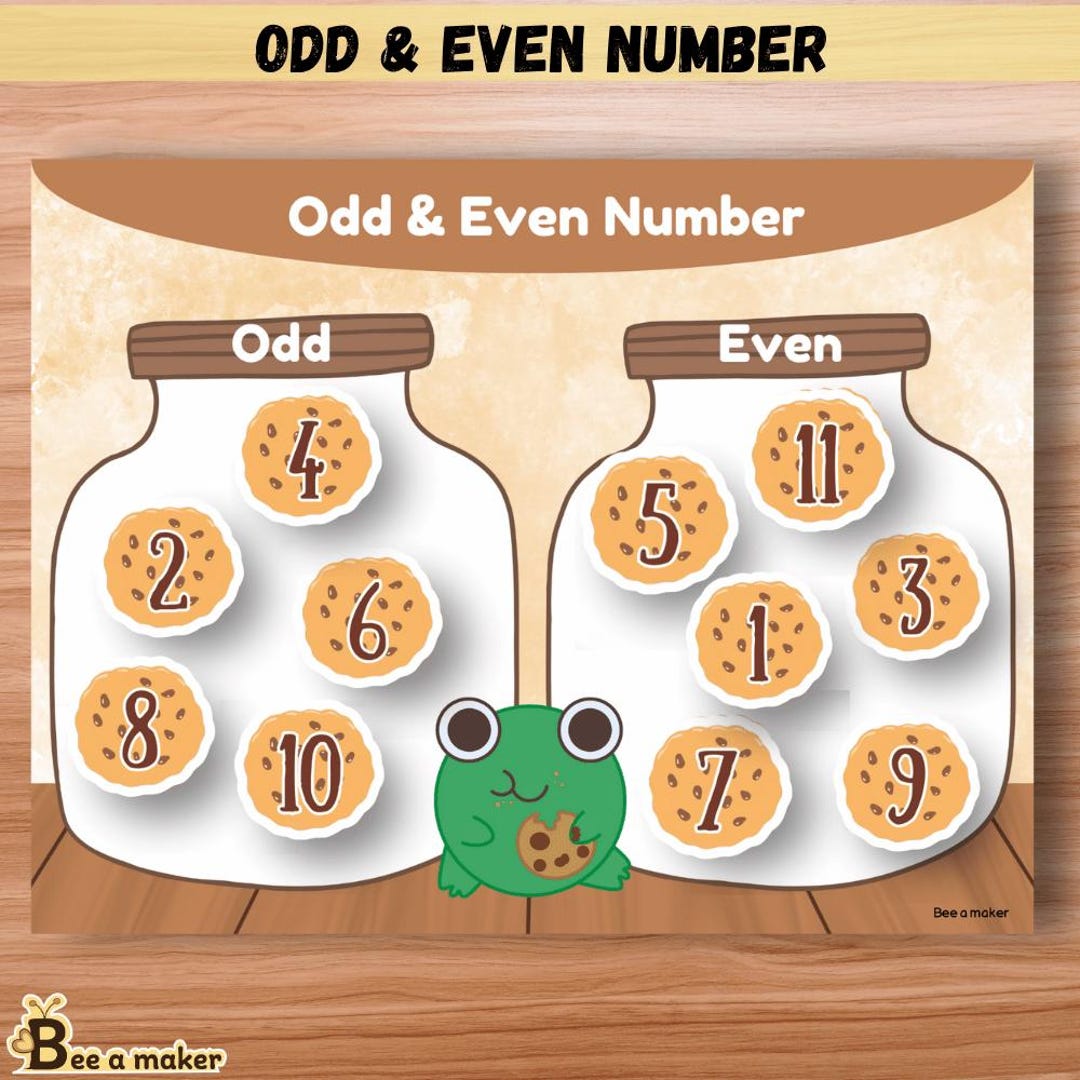 Odd & Even Number Sorting Busy Book Page | Math Activity for Preschool ...