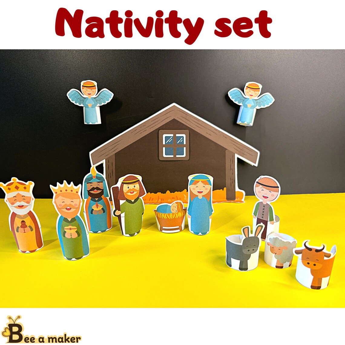 Christmas Nativity Set and Fingure Puppet - Etsy