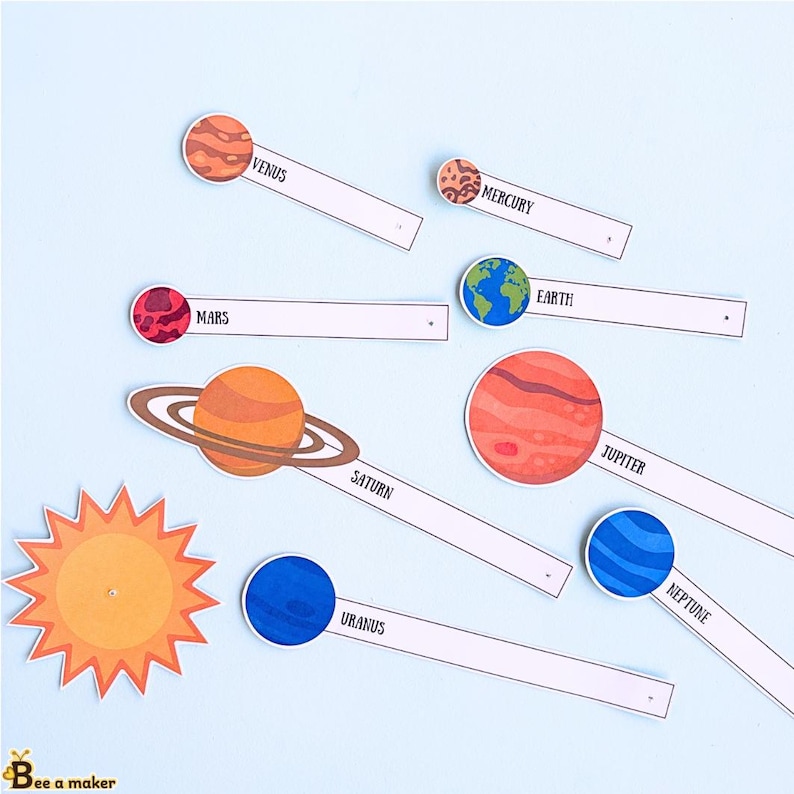 Solar System Spinner Craft | Educational DIY Kit for Kids | Moveable ...