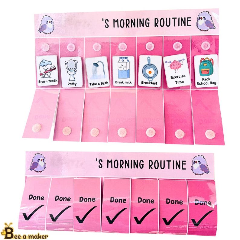 Kids Routine Flip Chart Printable, Morning, Afternoon, Evening, Chore ...