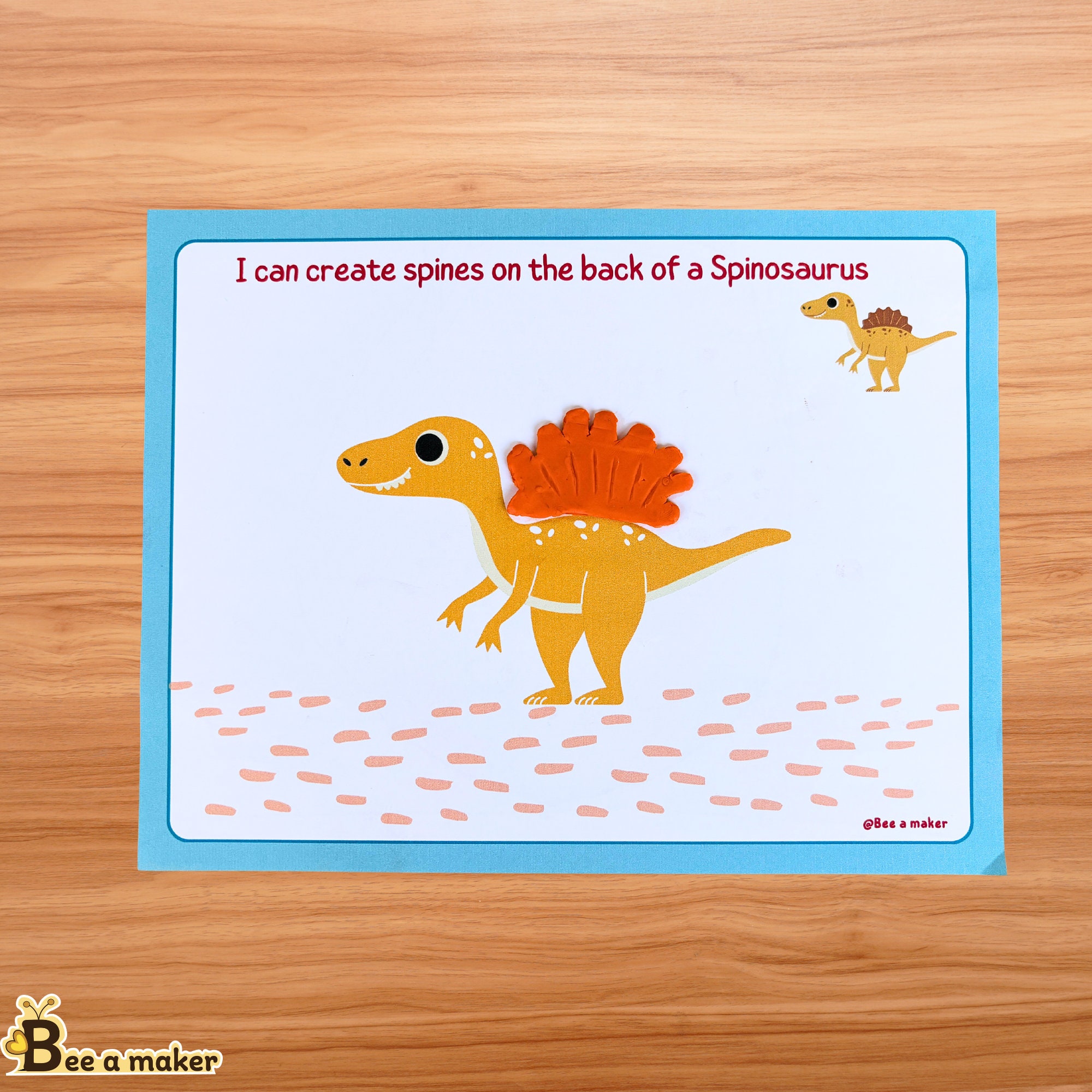 Dinosaur Playdough Mats- 12 Sets - Etsy