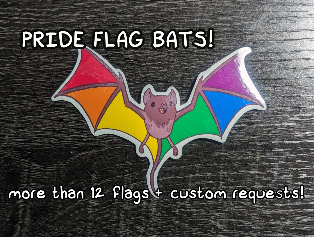 Bat Pride Flag Stickers - Etsy