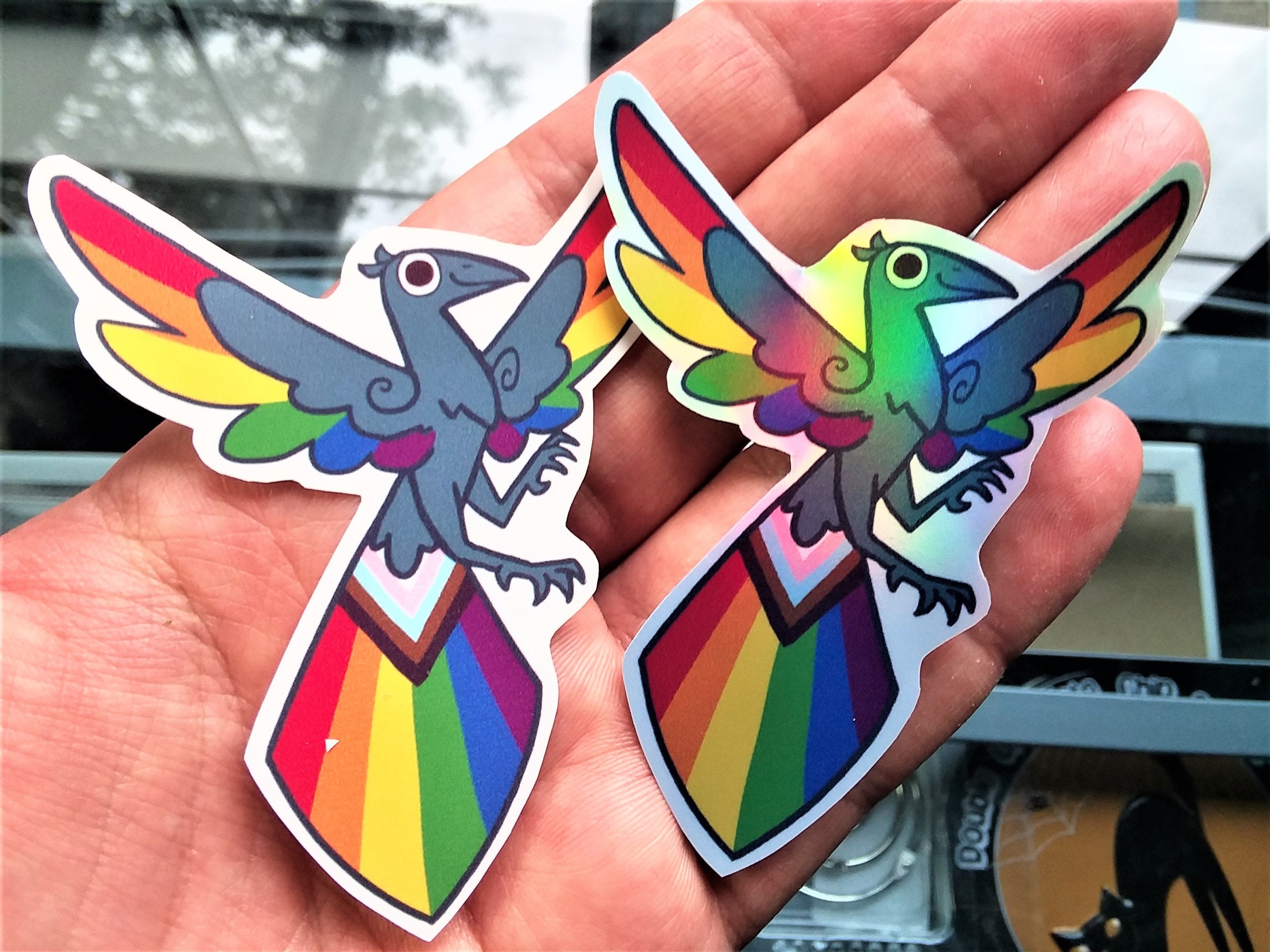 Grackle Pride Flag Stickers | Etsy
