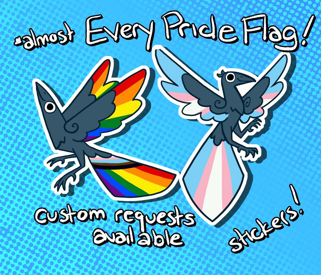 Grackle Pride Flag Stickers - Etsy