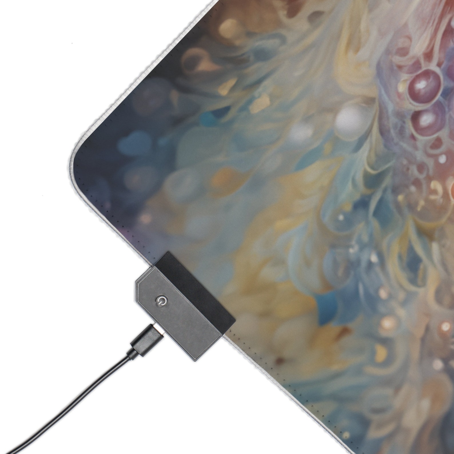 White Feathered Dragon Gaming Mouse Pad- LED RGB Desk Decor Fantasy ...