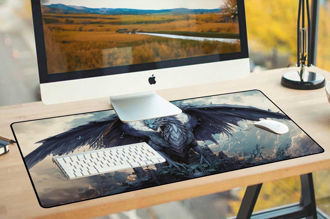 Dragon Fury Gaming Mouse Pad - Office Desk Mat, Gift for Gamers, Gaming ...