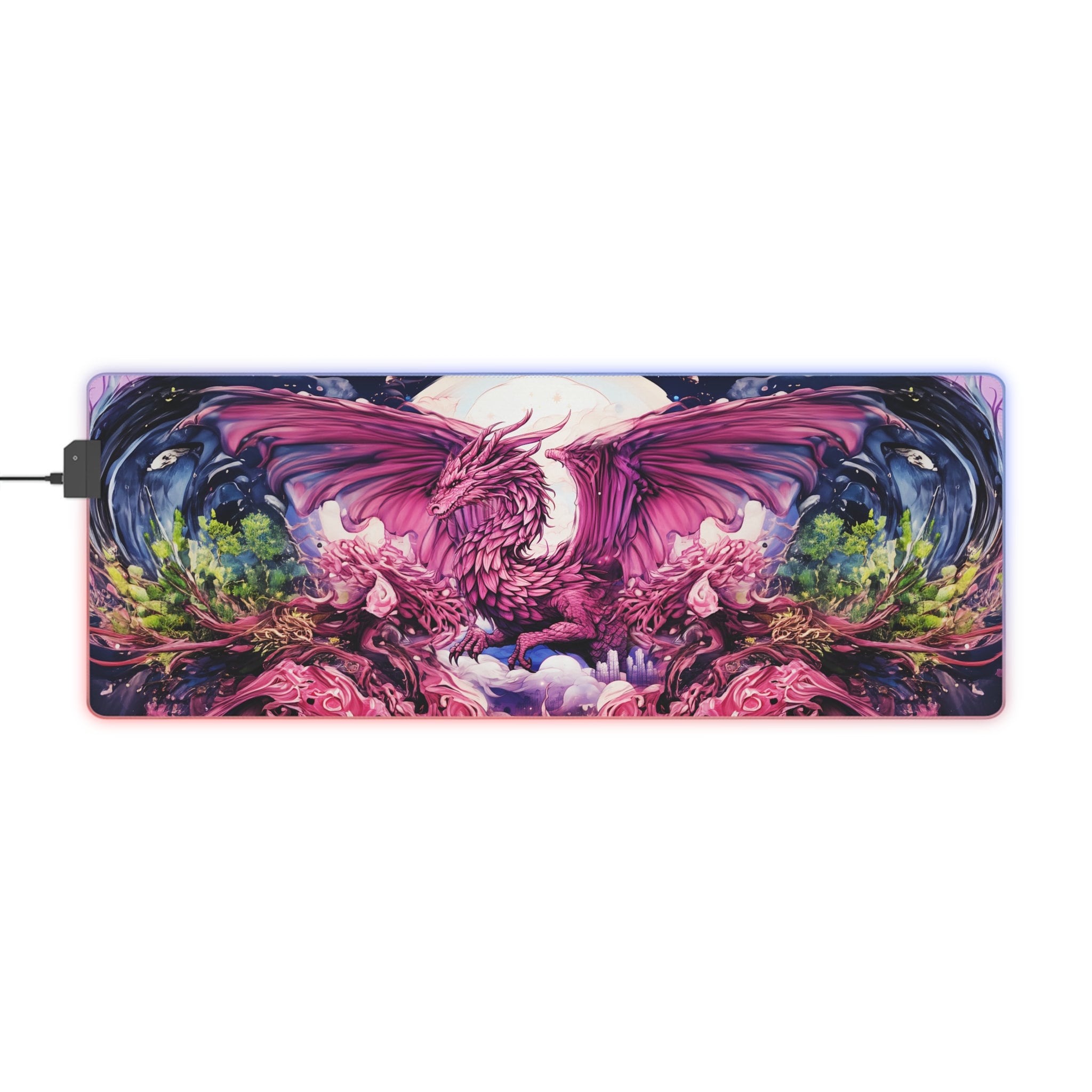 Dragon Gaming Mouse Pad LED RGB Desk Decor Fantasy, Gift for Gamers ...