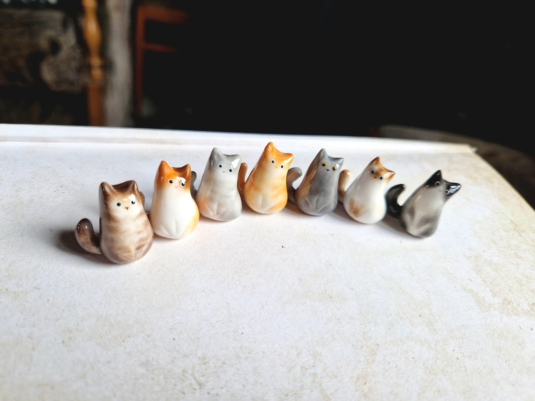 Custom Adorable Cat Figurine: Personalized Miniature Cat Figurines From ...