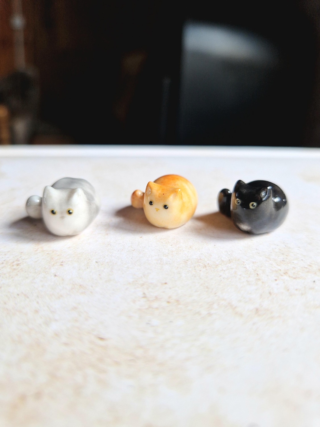 CUSTOM Sitting Cat Pose With Folded Paws Figurines Cute Small Handmade ...