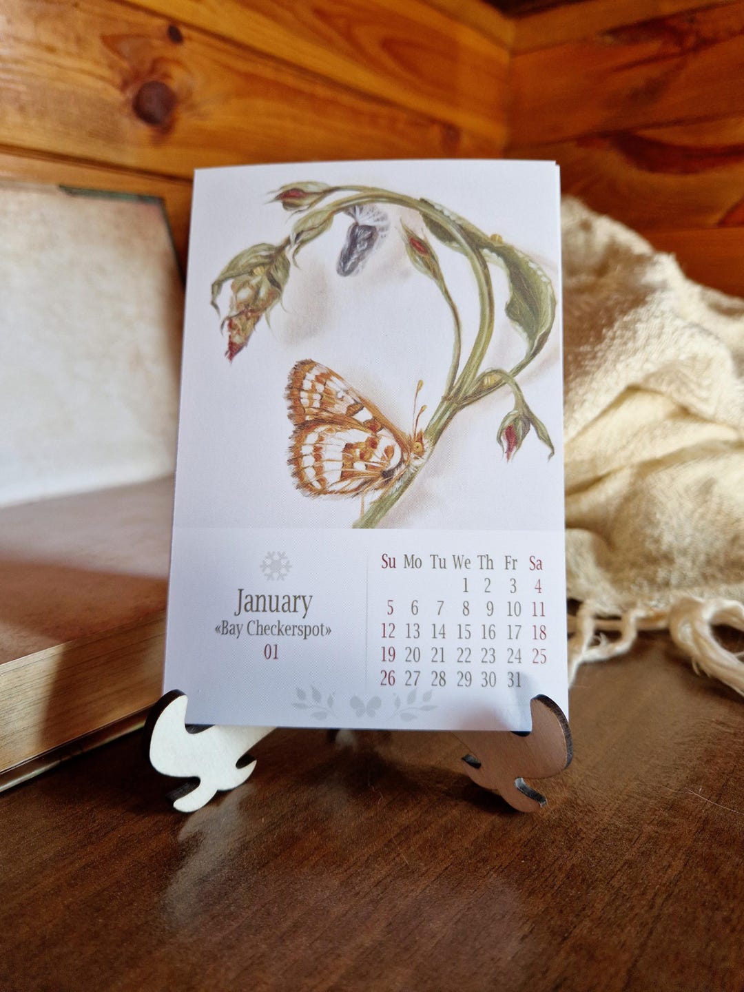 Mini Desk Calendar 2025 Vertically Cottagecore Desktop Monthly ...