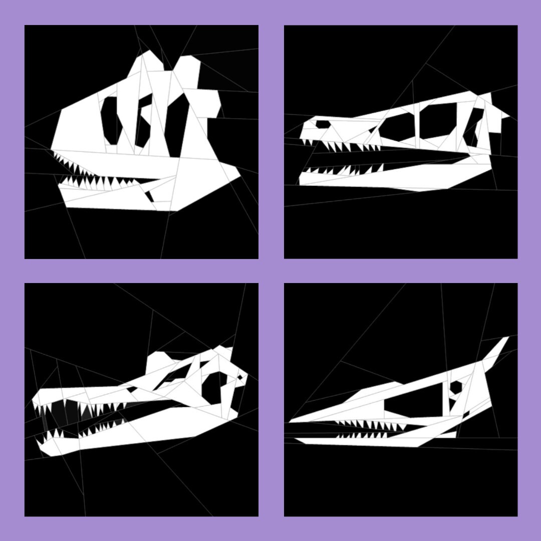 Carnivore Dinosaur Paper Piecing Patterns - Etsy