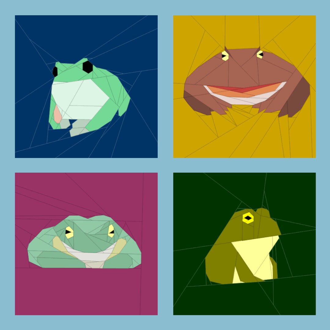 Polite Frogs Foundation Paper Piecing Patterns - Etsy