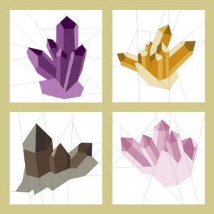 Quartz Quest Crystal Paper Piecing Patterns - Etsy