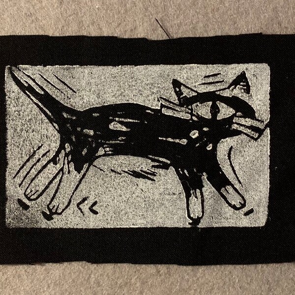 Cat Block Print - Etsy