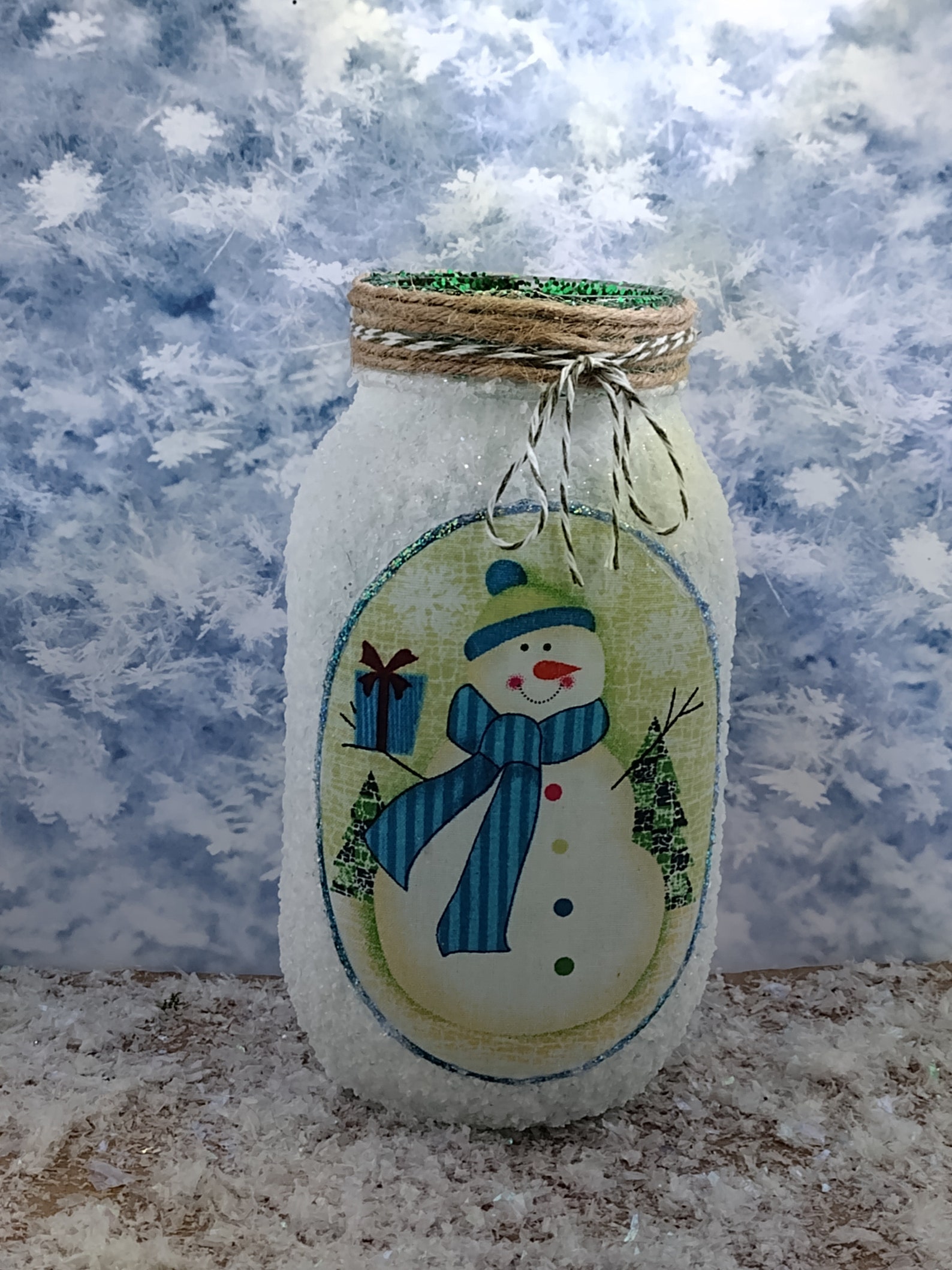 Light up Christmas Snowman Frosted Jar Mason Jar Luminary - Etsy