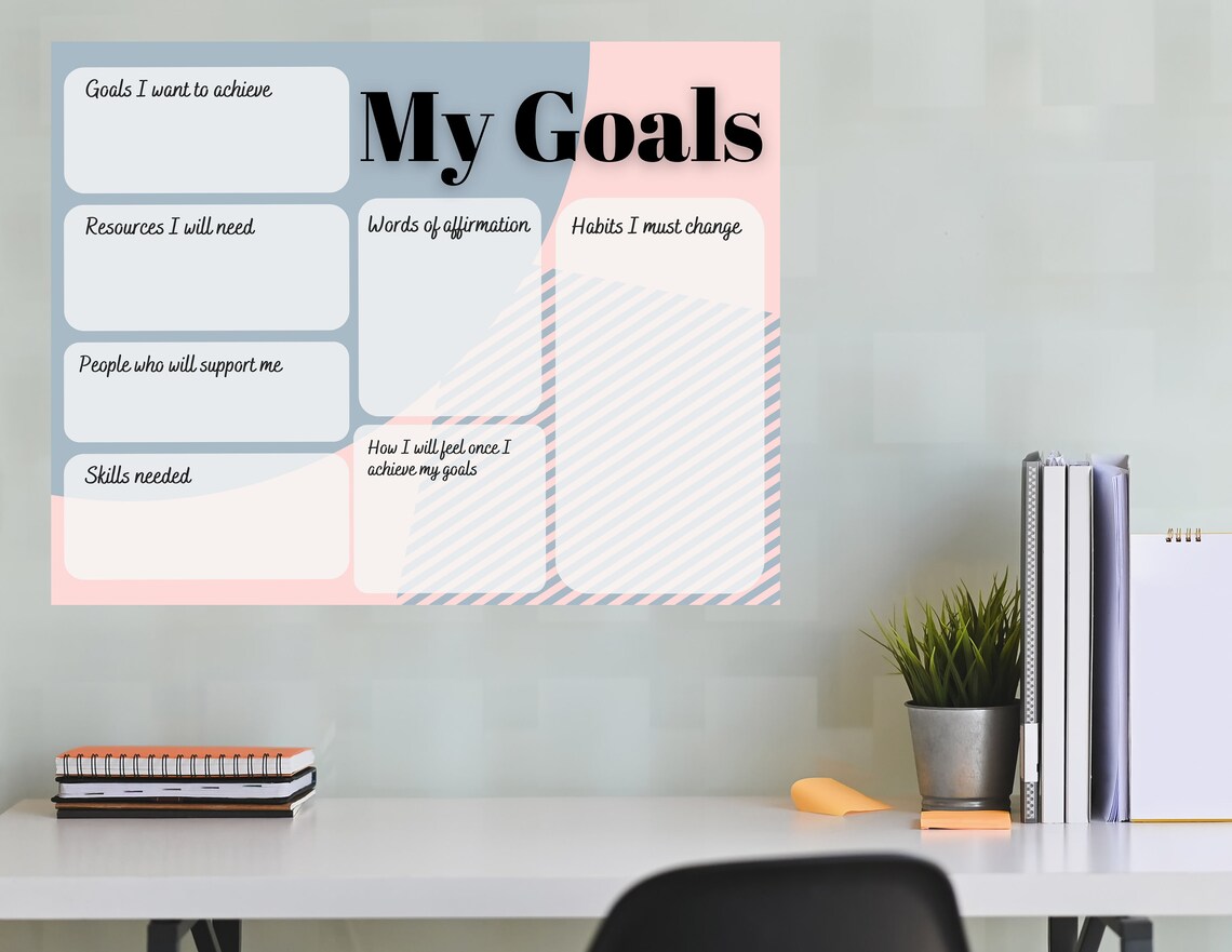 My Goals Vision Board With Affirmation Posters/goals - Etsy Canada