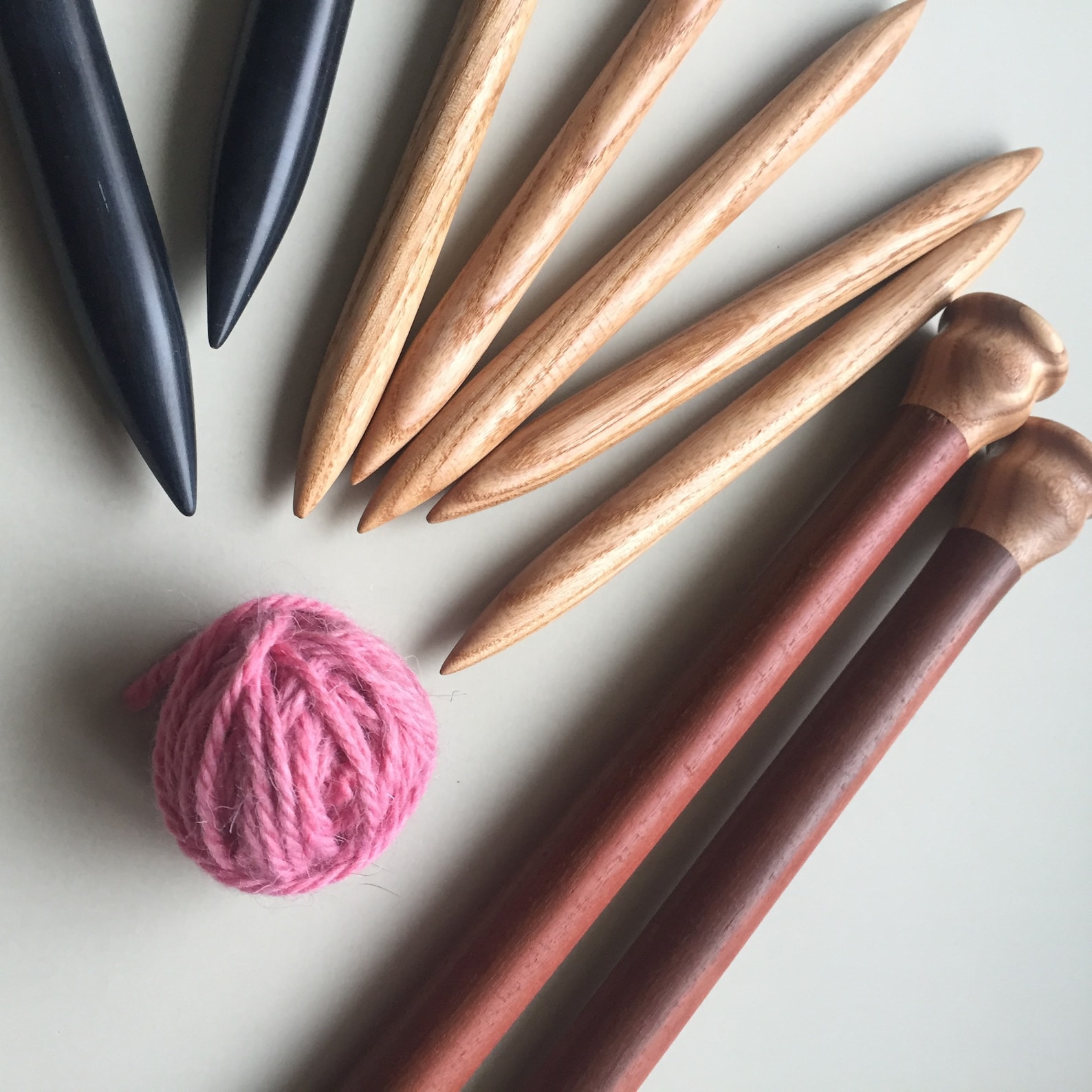 25 mm Giant Wooden Knitting Needles US Size 50 red wood | Etsy