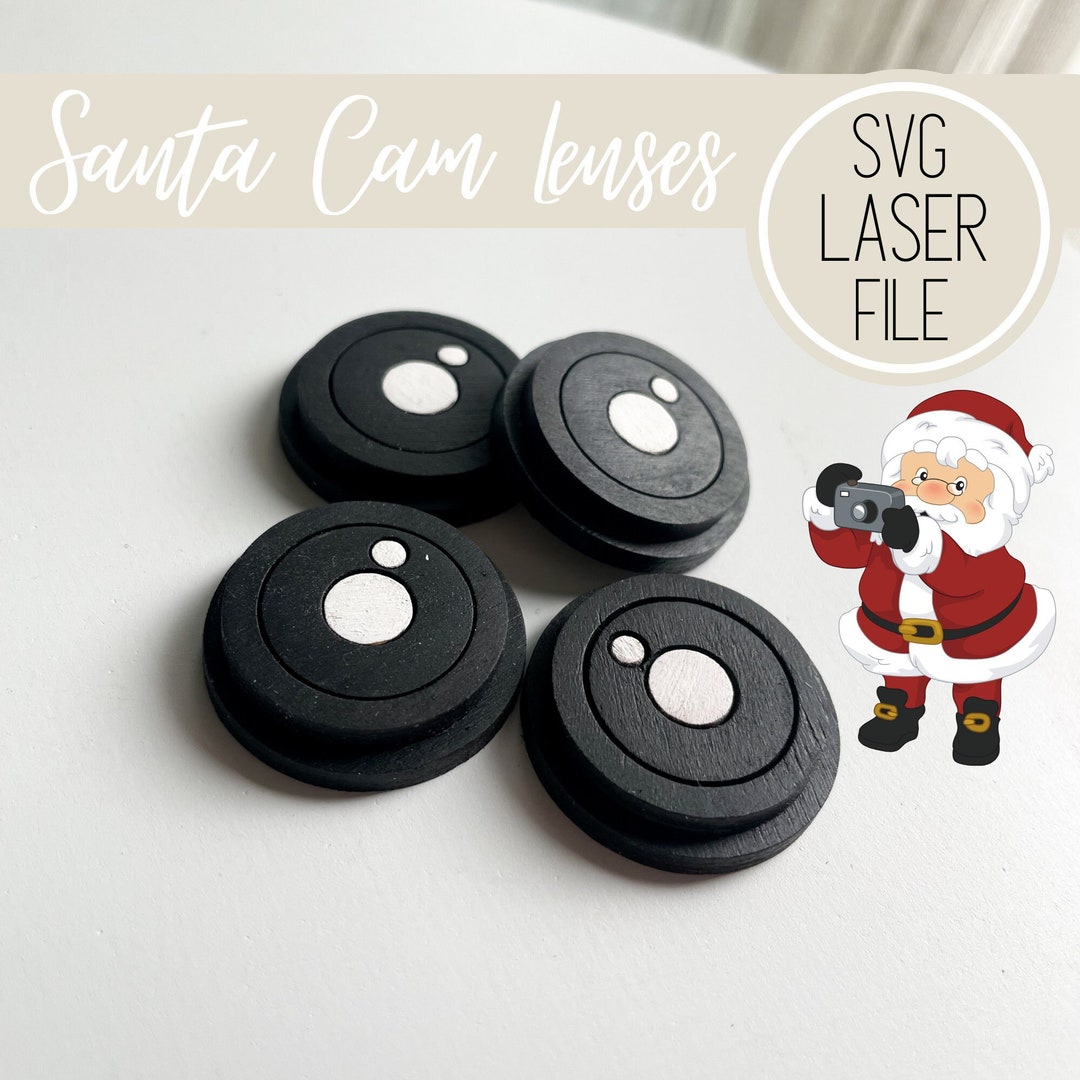 SVG Laser Cut File *LENS* Add on for Santa Cam Ornament | Wooden Props ...