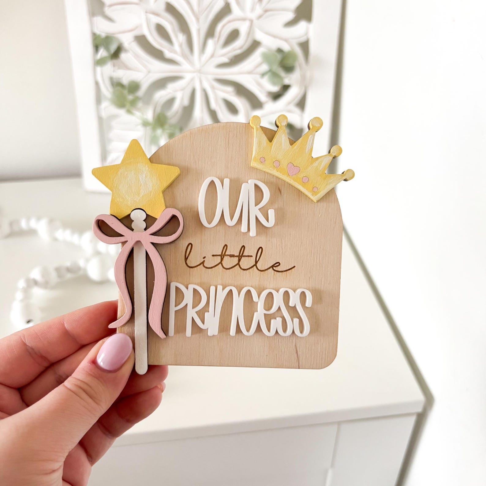 SVG Laser File Princess Themed Baby Milestone Interchangeable Signs ...