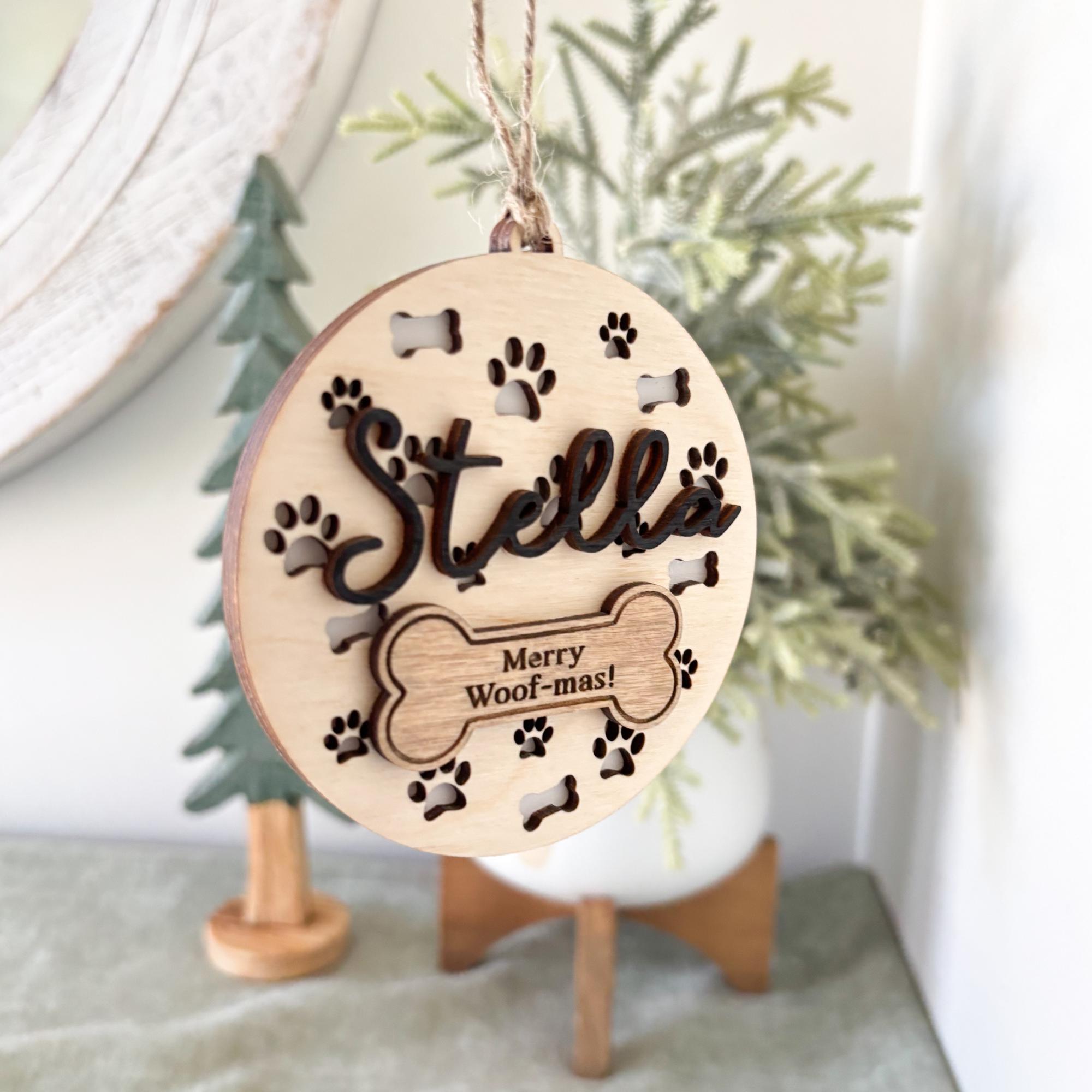 SVG Laser Cut File Dog & Cat Christmas Ornament Bundle | Customisation ...