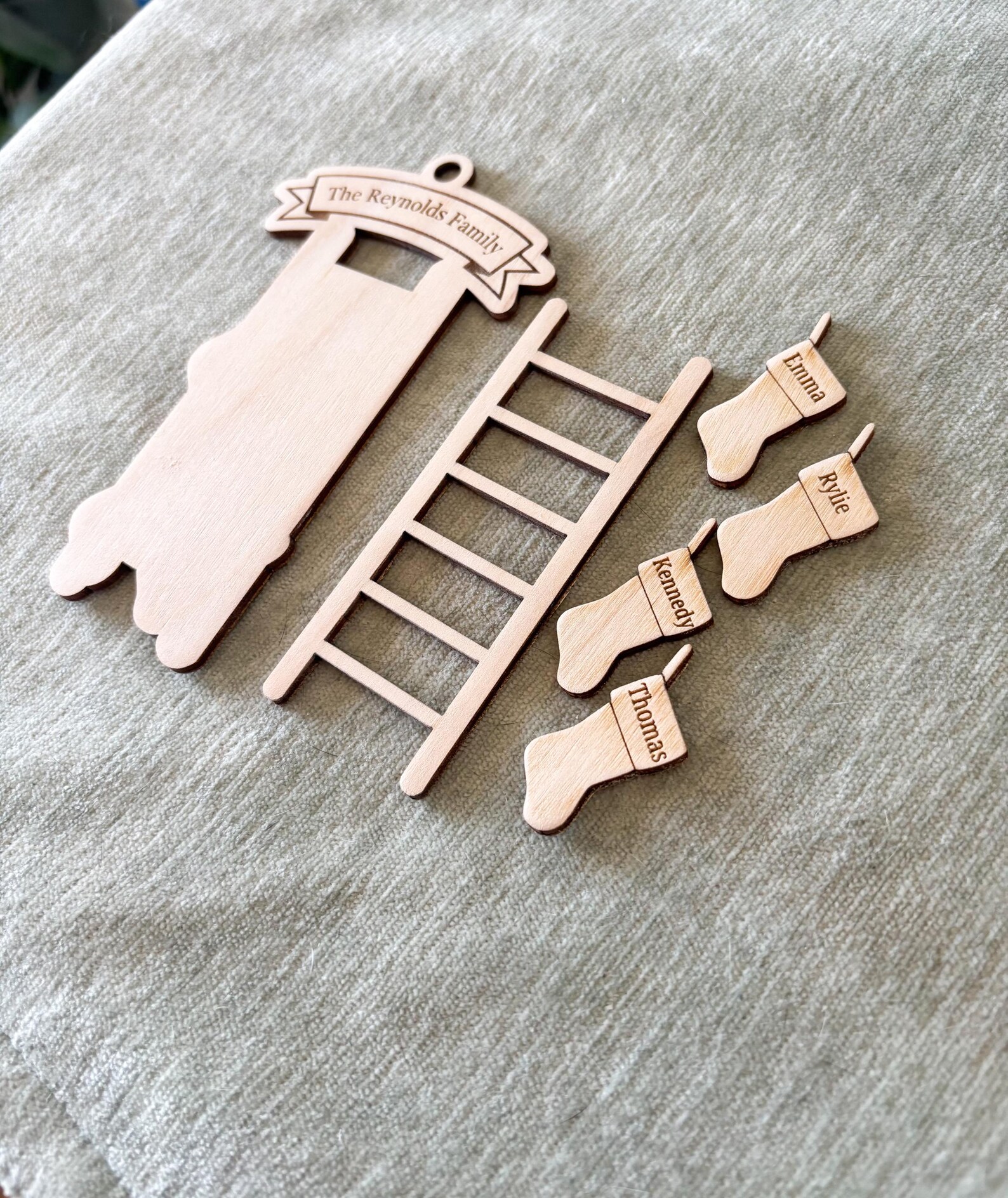 SVG Laser Cut File BUNDLE Ladder Stocking Wreath Name Ornament | Tree ...
