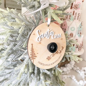 SVG Laser Cut File Santa Cam Ornament | Christmas Tree Ornament ...