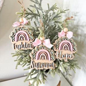 SVG Laser Cut File Bundle Rainbow Breast Cancer Awareness Christmas ...