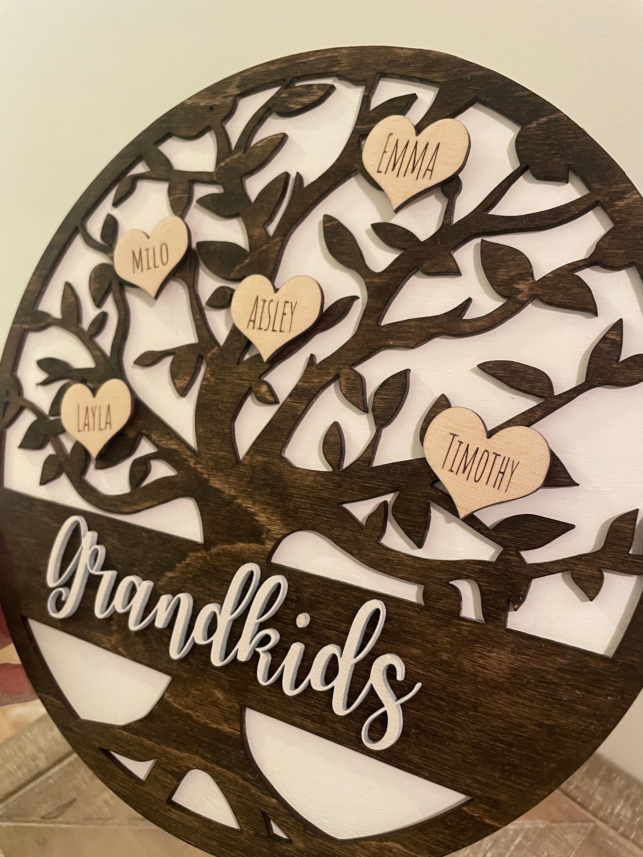SVG Laser Cut File Grandkids Family Tree / Glowforge Tested - Etsy