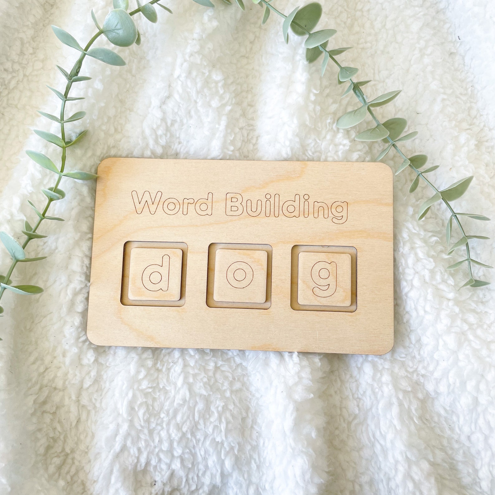 SVG Laser Cut File Word Building Childs Learning Activity / Glowforge ...