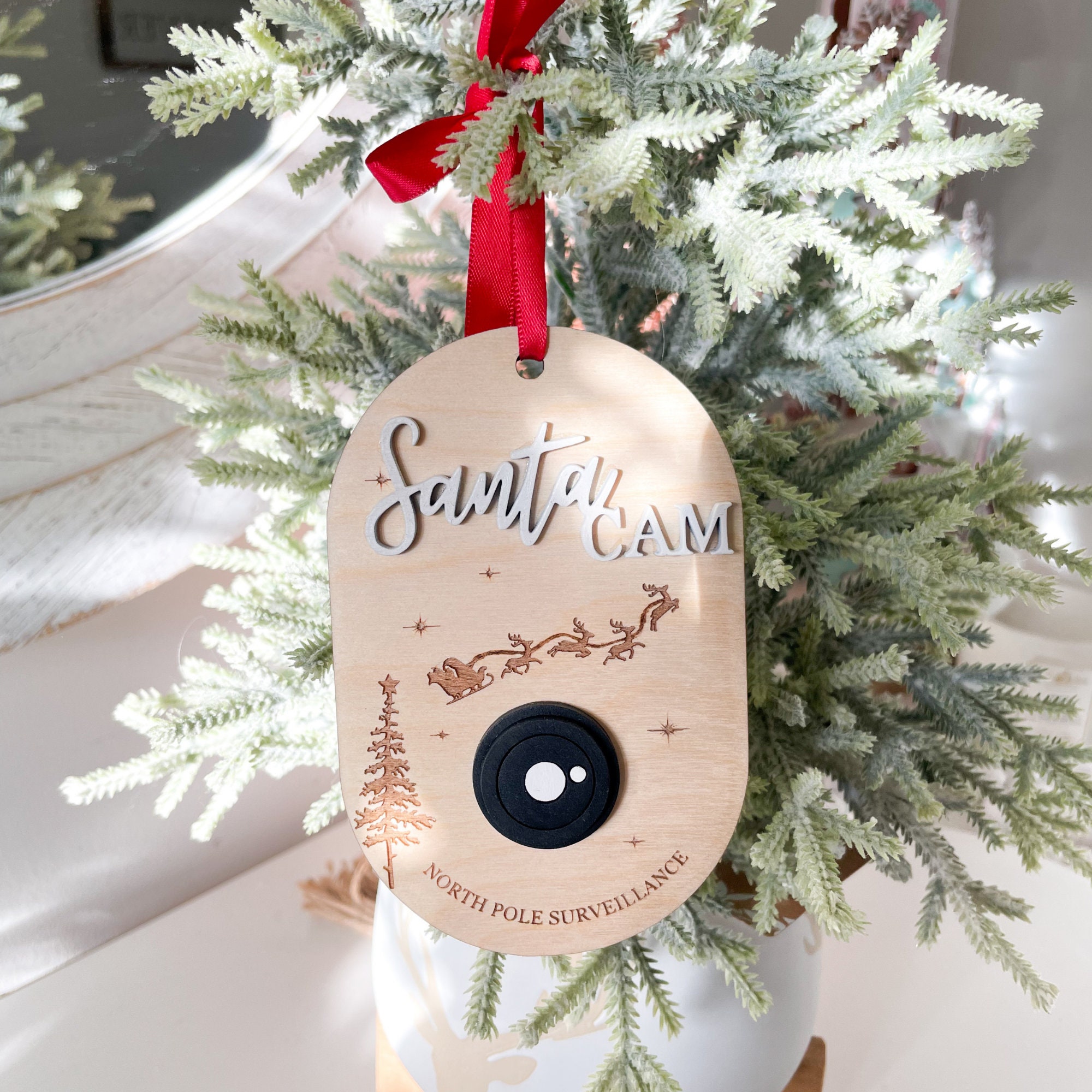 SVG Laser Cut File Santa/elf Cam Bundle + WOODEN LENSE | Christmas Tree ...