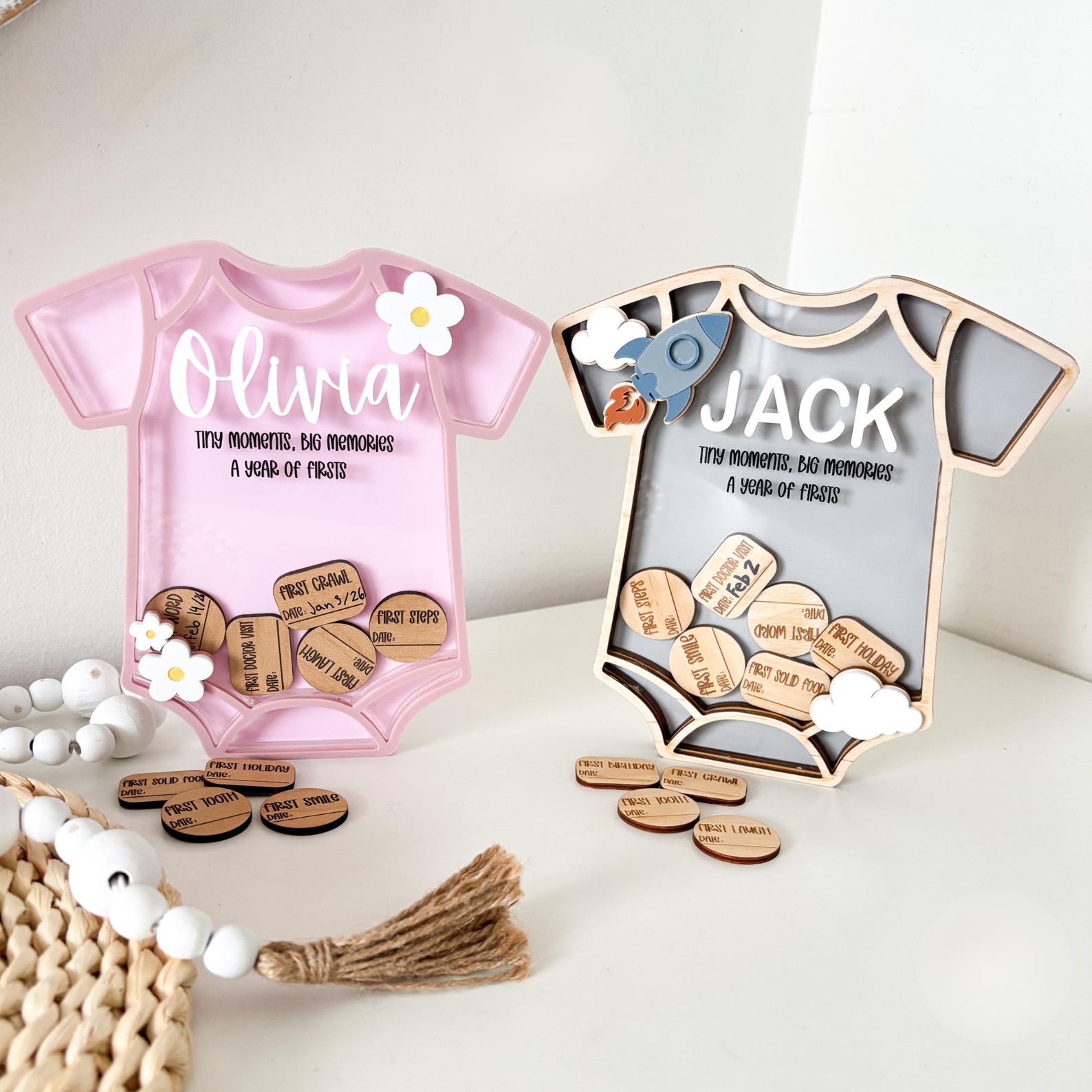 SVG Laser File Baby Milestone Bank BUNDLE | Nursery Decor ...