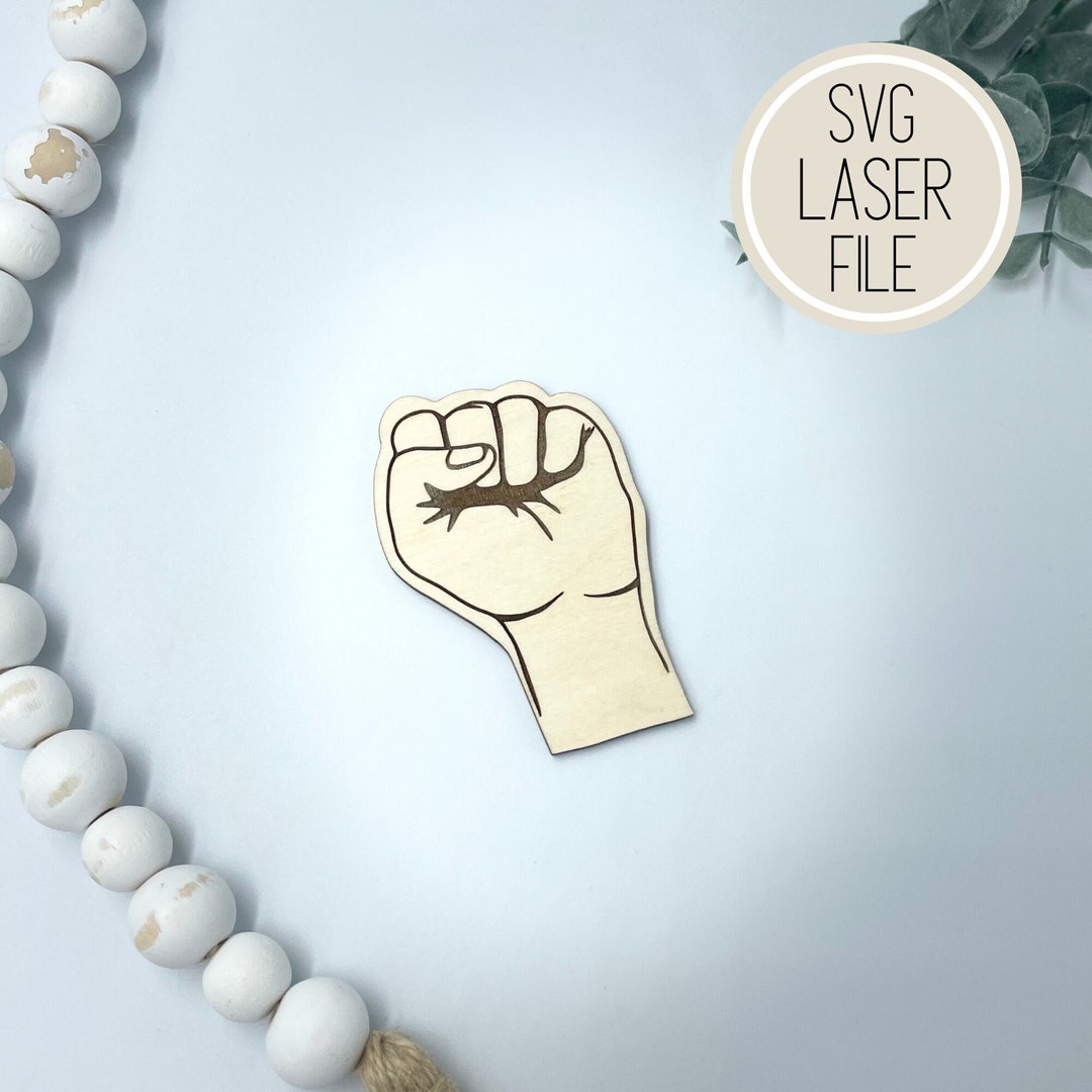 SVG Laser Cut Fist Bump Digital File Glowforge Tested - Etsy UK