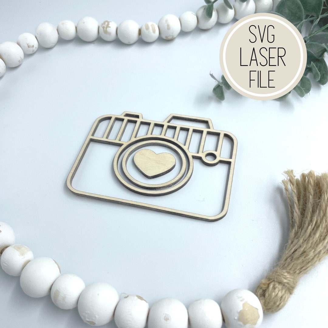 SVG Laser Cut File Camera Outline | Glowforge Tested - Etsy